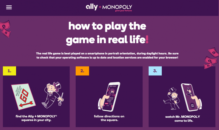 Ally Bank Monopoly Game Makes a Play for Customer Engagement