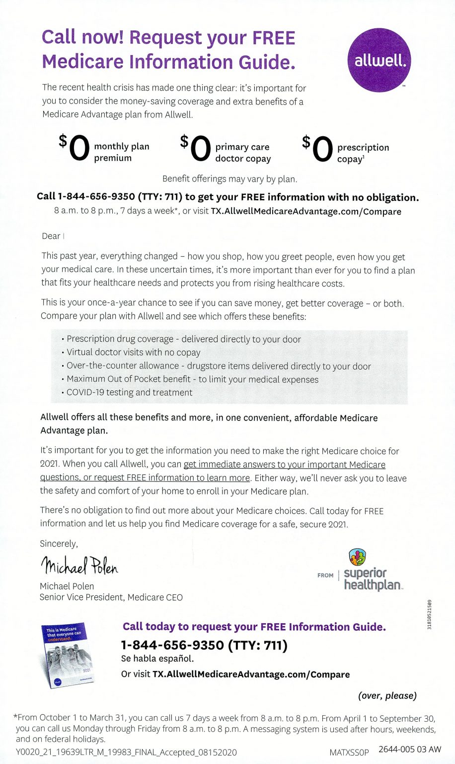 2021 Medicare AEP Direct Mail Marketing: COVID-19 Drives Subtle Changes
