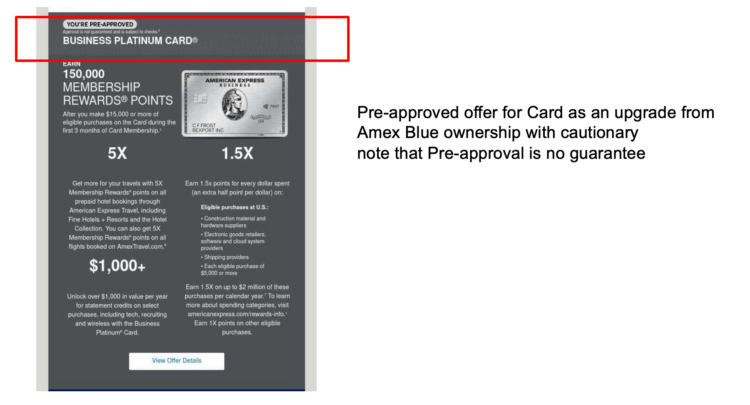 Marketing Amex Business Checking and Platinum Card Together